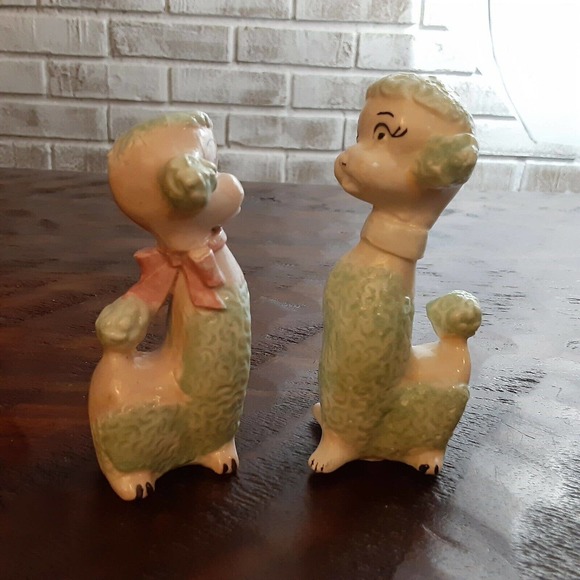 Cookie? | Accents | Vintagemr Mrs Poodles Figurines Ceramicwhimsical ...